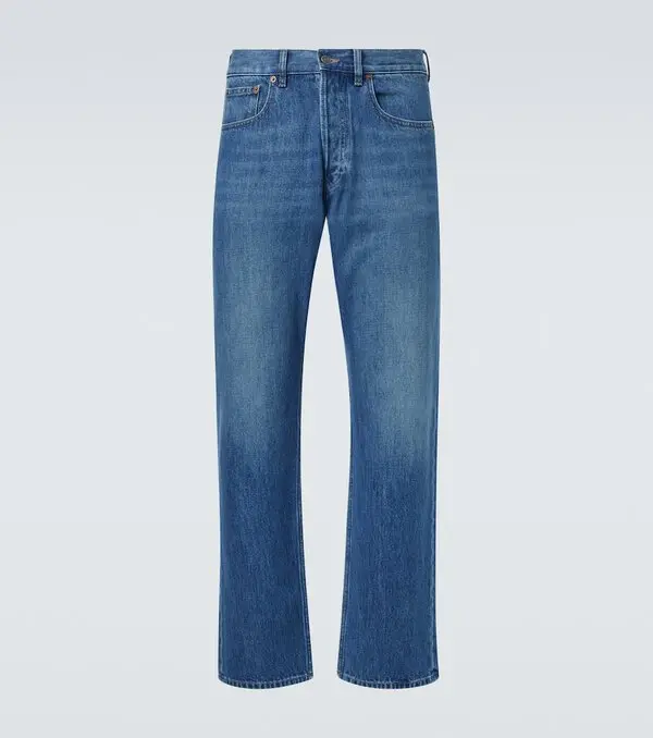 Valentino Garavani Mid-rise Straight Leg Jeans - Blue