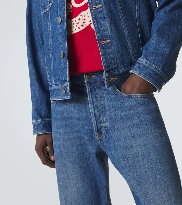 Valentino Garavani Mid-rise Straight Leg Jeans - Blue