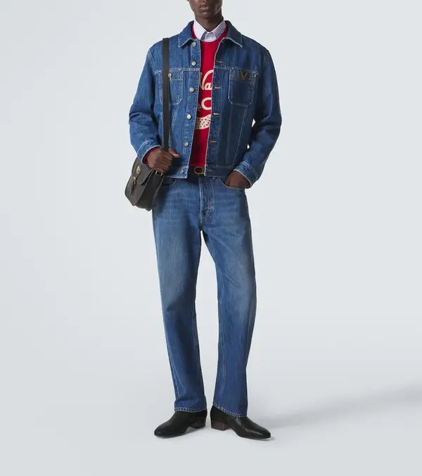 Valentino Garavani Mid-rise Straight Leg Jeans - Blue
