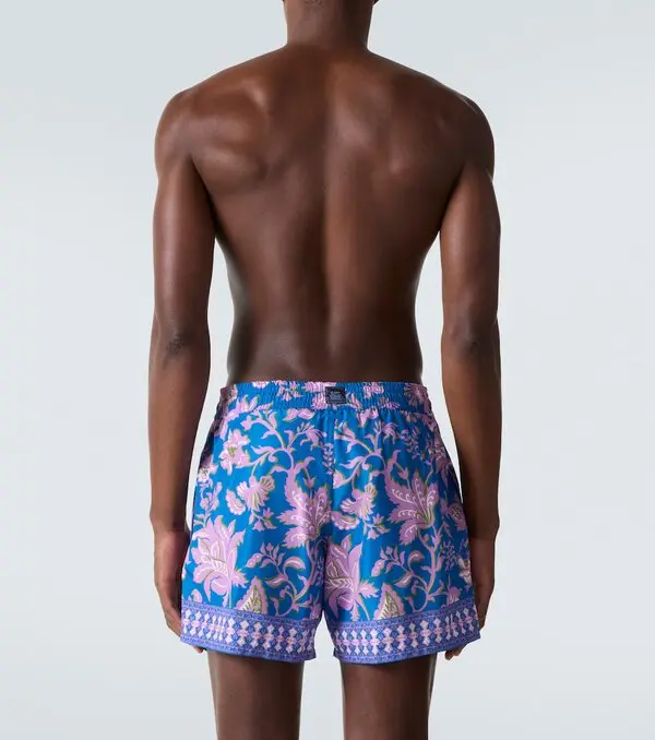 Etro Floral Swim Trunks - Blue