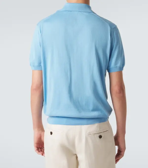 TOM FORD Cotton Polo Shirt - Blue