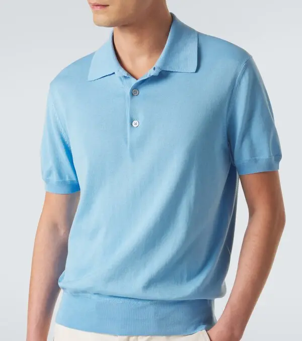 TOM FORD Cotton Polo Shirt - Blue