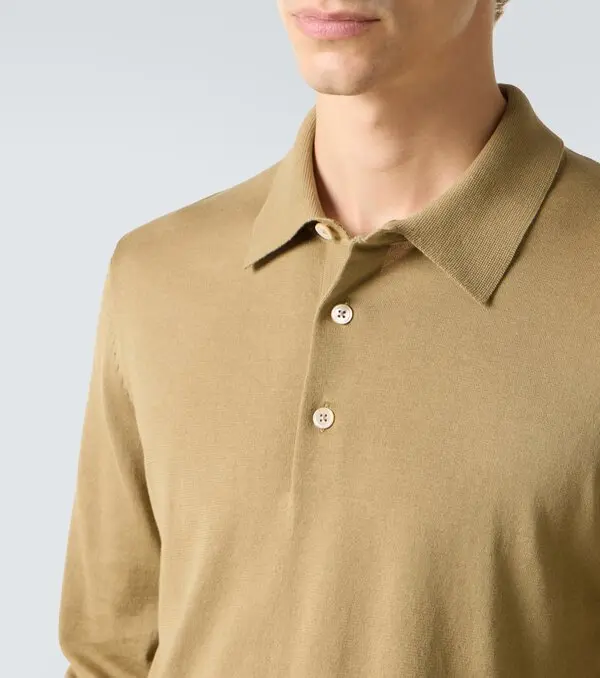 TOM FORD Cotton Polo Sweater - Beige