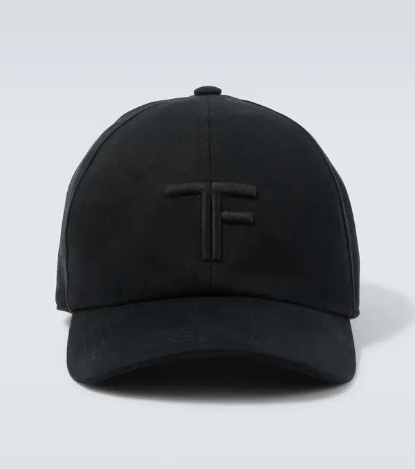 TOM FORD Embroidered Cotton Baseball Cap - Black