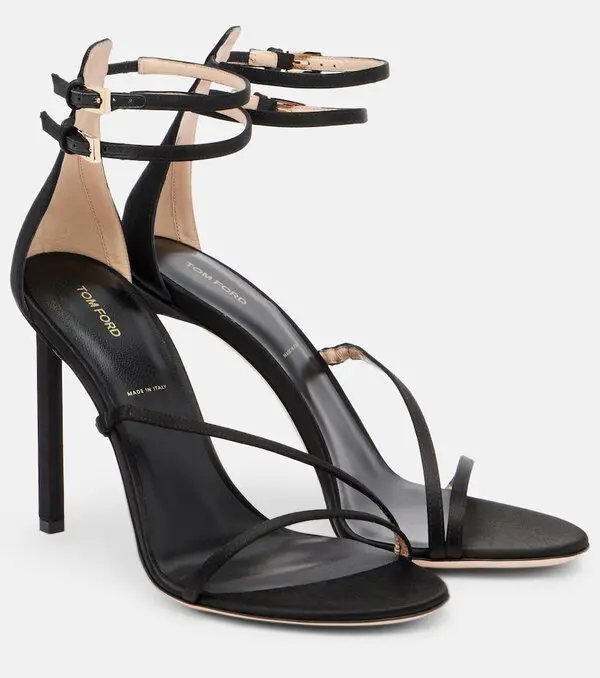 TOM FORD Satin Sandals - Black