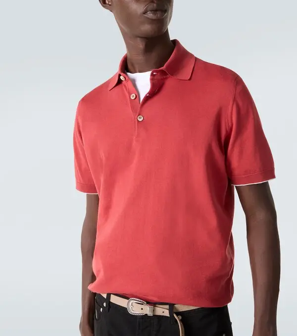 Brunello Cucinelli Cotton Pique Polo Shirt
