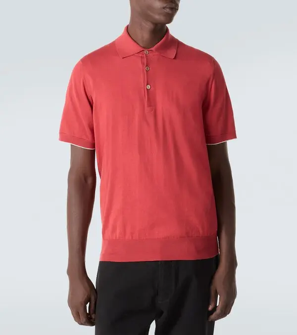 Brunello Cucinelli Cotton Pique Polo Shirt