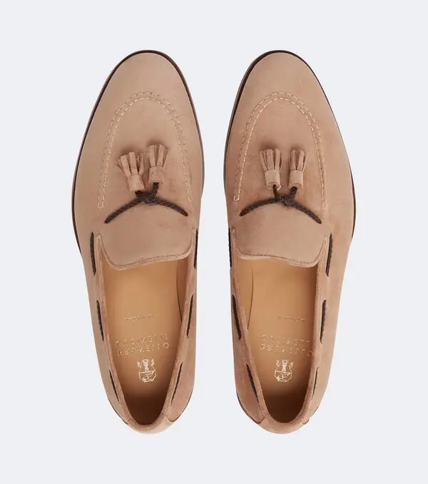 Brunello Cucinelli Suede Loafers With Tassel Detail