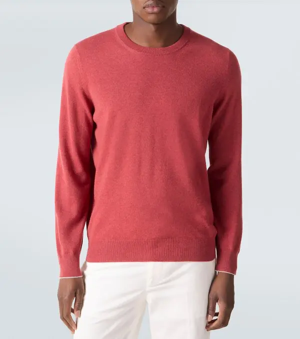 Brunello Cucinelli Cashmere Crewneck Sweater - Red