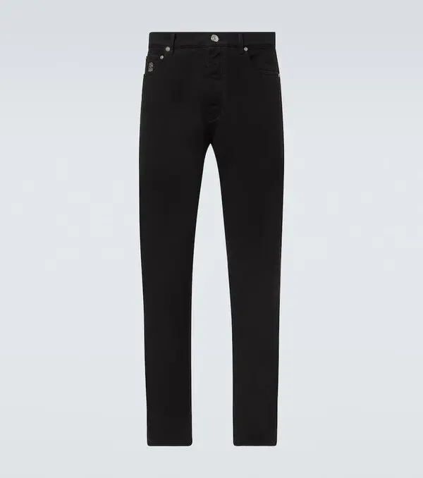 Brunello Cucinelli Mid-rise Straight Jeans - Black