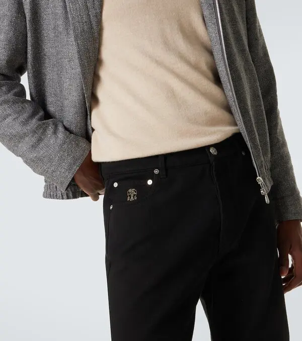 Brunello Cucinelli Mid-rise Straight Jeans - Black
