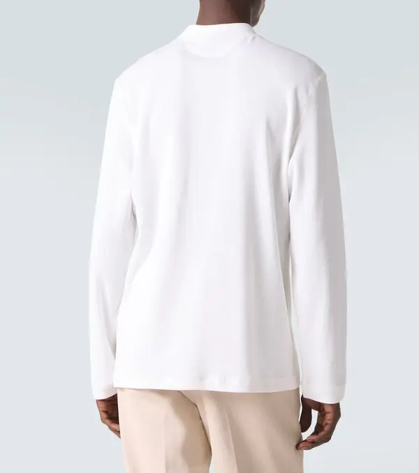 Brunello Cucinelli Cotton And Silk Henley Shirt