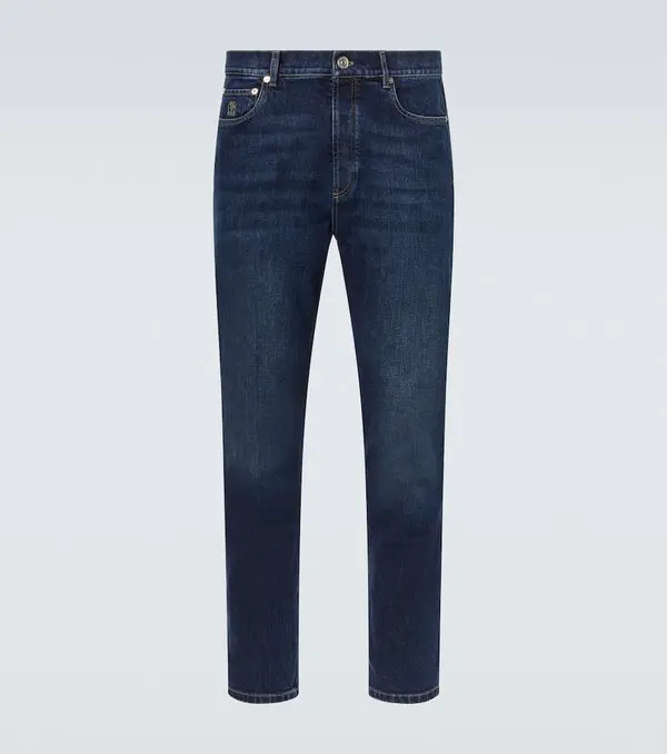 Brunello Cucinelli Mid-rise Slim Jeans - Blue