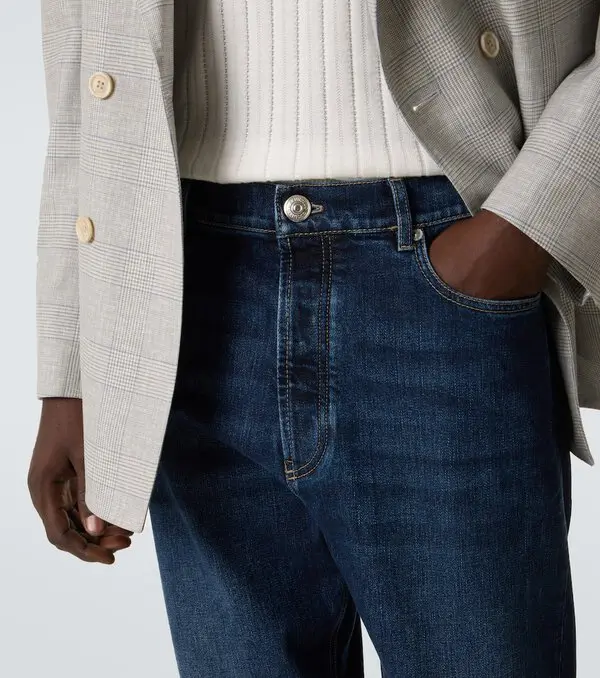 Brunello Cucinelli Mid-rise Slim Jeans - Blue