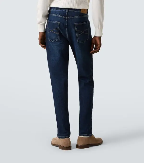 Brunello Cucinelli Mid-rise Slim Jeans - Blue