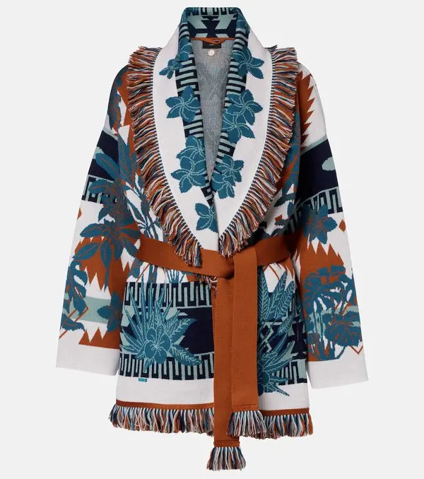 Alanui Island Soul Jacquard Wool Cardigan - Multicoloured
