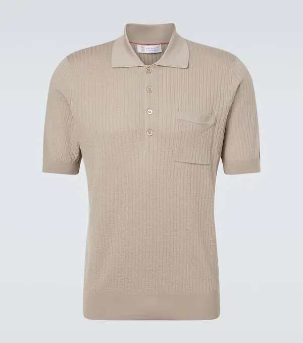 Brunello Cucinelli Cotton Polo Shirt - Beige