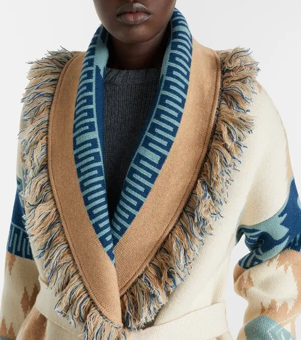 Alanui Icon Jacquard Virgin Wool Cardigan - Multicoloured