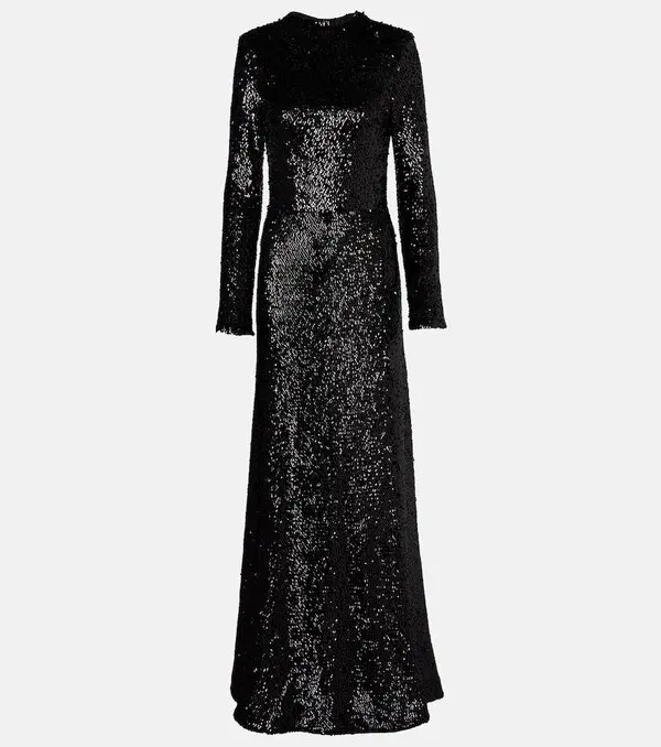 Simkhai Beatrice Sequined Gown - Black