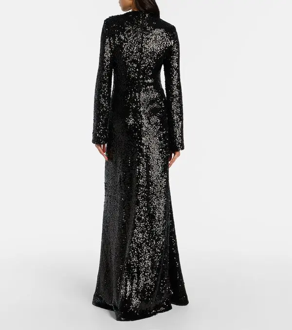 Simkhai Beatrice Sequined Gown - Black
