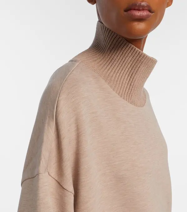 Varley Barker Jersey Turtleneck Sweatshirt - Beige