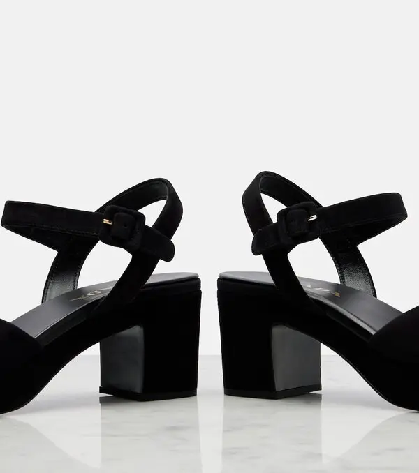 Prada Suede Sandals - Black