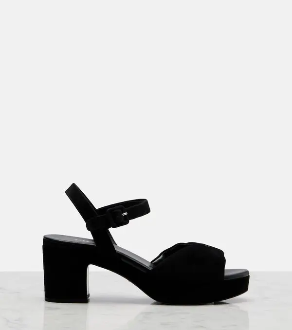 Prada Suede Sandals - Black