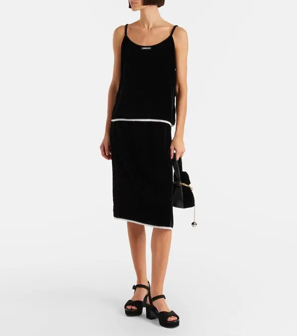 Prada Suede Sandals - Black
