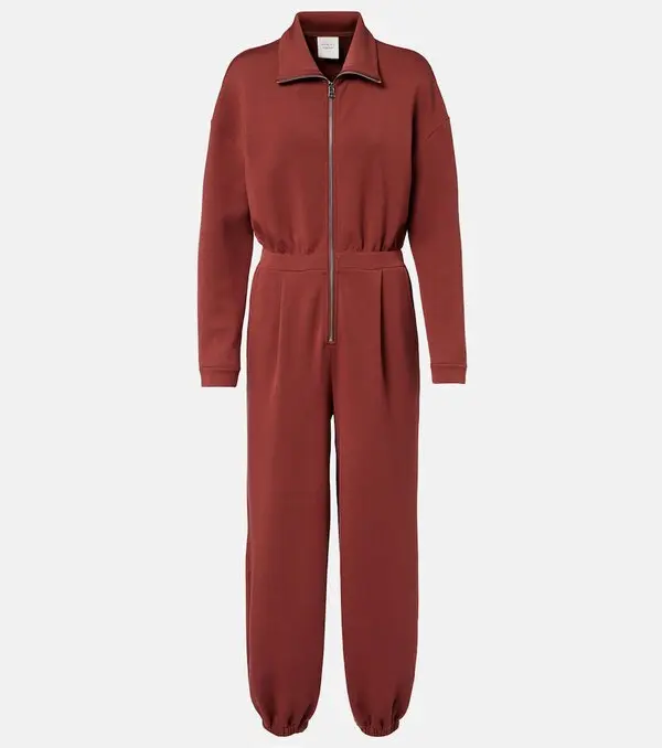 Varley Jessie Jersey Jumpsuit In Cinnamon - Brown