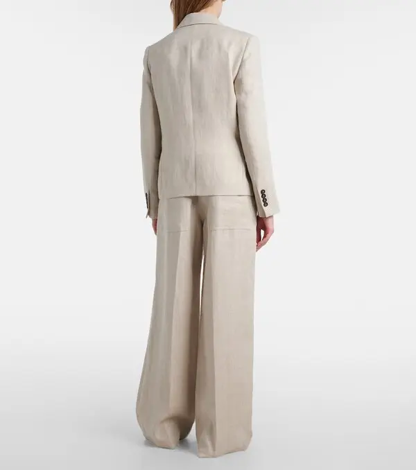 Brunello Cucinelli Wide-leg Linen And Cotton Trousers
