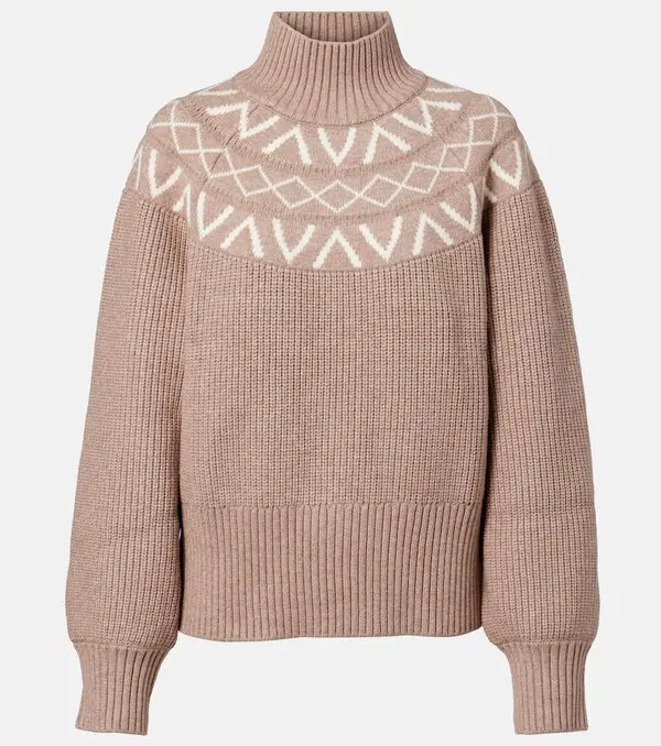 Varley Marcie Ribbed-knit Turtleneck Sweater - Beige