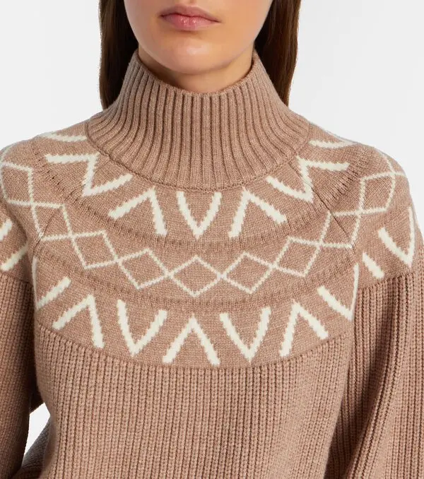 Varley Marcie Ribbed-knit Turtleneck Sweater - Beige