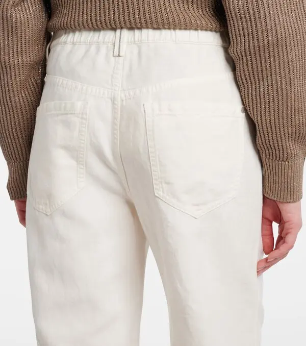 Brunello Cucinelli Cotton And Linen Wide-leg Trousers - White