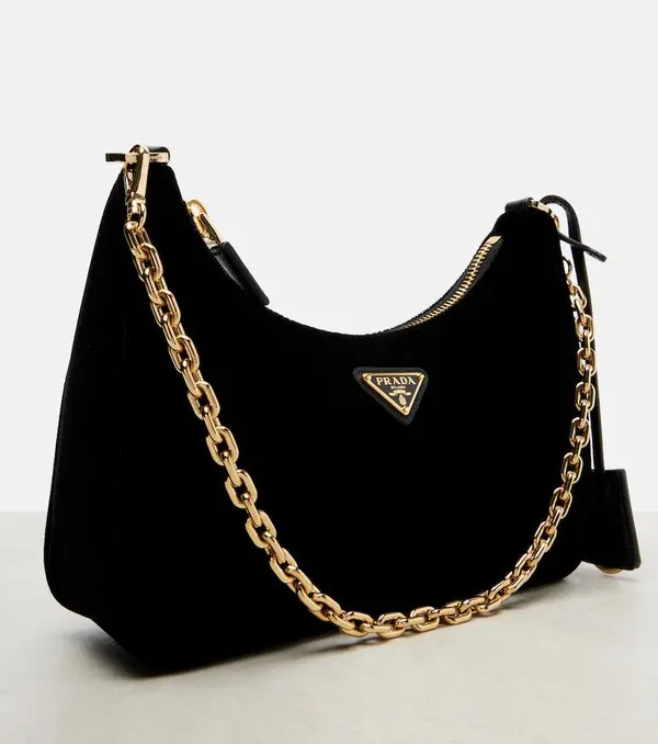 Prada Re-edition Mini Velvet Shoulder Bag