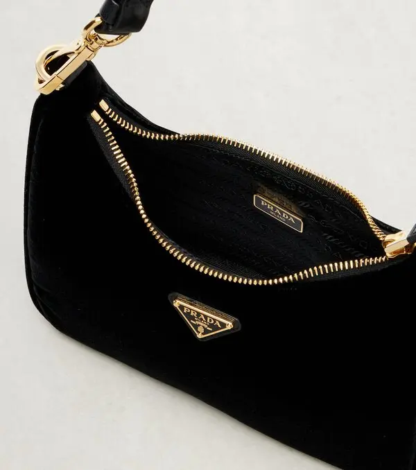 Prada Re-edition Mini Velvet Shoulder Bag