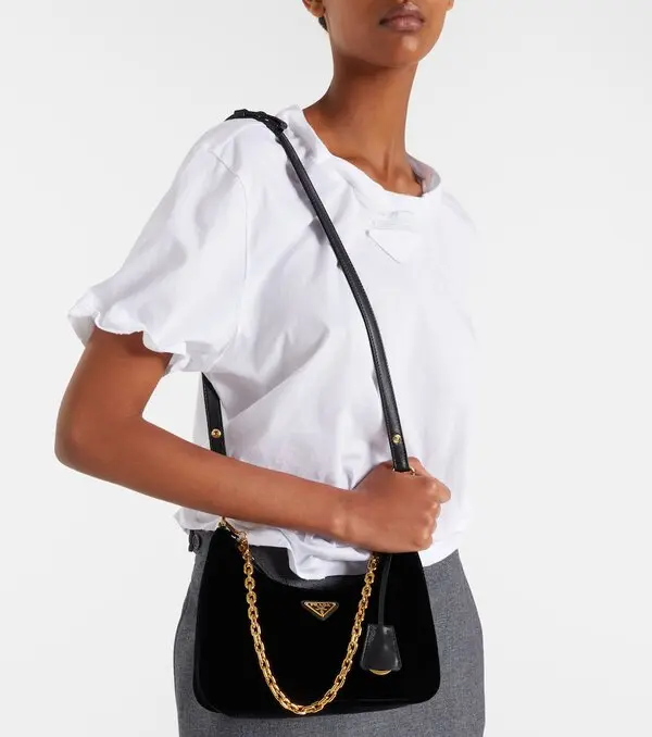Prada Re-edition Mini Velvet Shoulder Bag