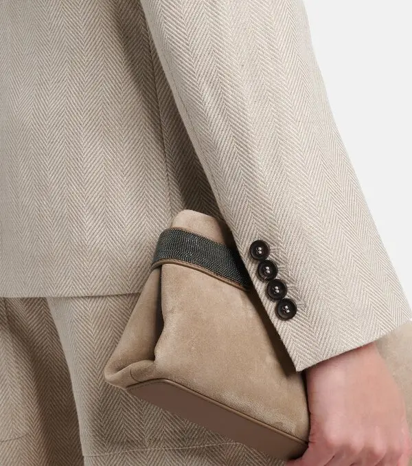 Brunello Cucinelli Double-breasted Linen And Cotton Blazer