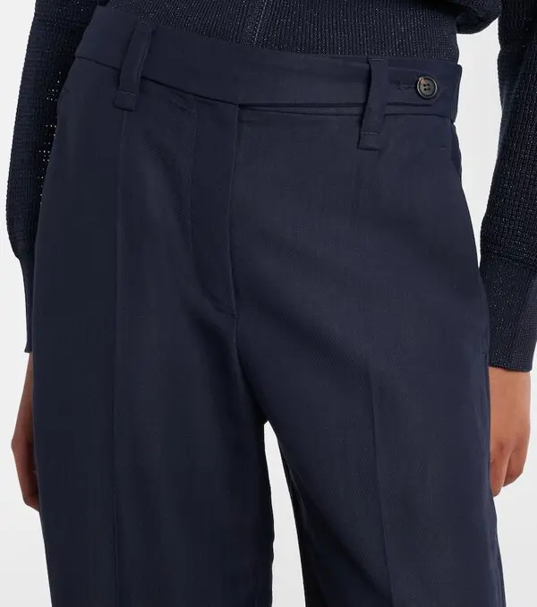 Brunello Cucinelli Cropped Wide-leg Pants