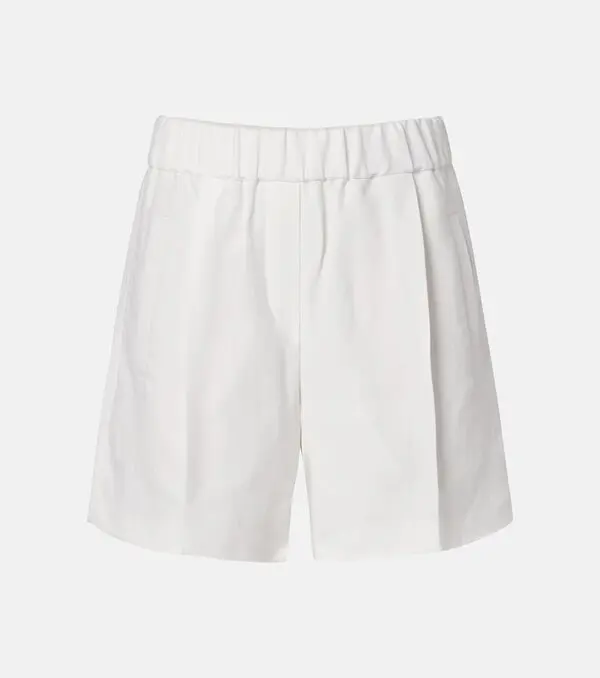 Brunello Cucinelli High-rise Bermuda Shorts - White