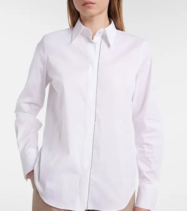 Brunello Cucinelli Monili Cotton-blend Poplin Shirt