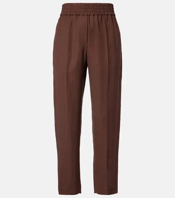 Brunello Cucinelli Mid-rise Straight Leg Pants - Brown