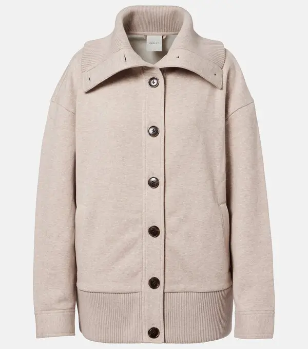 Varley Tammy Cotton-blend Jersey Jacket - Beige