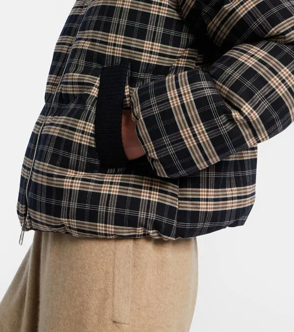 Varley Bryony Checked Flannel Puffer Jacket