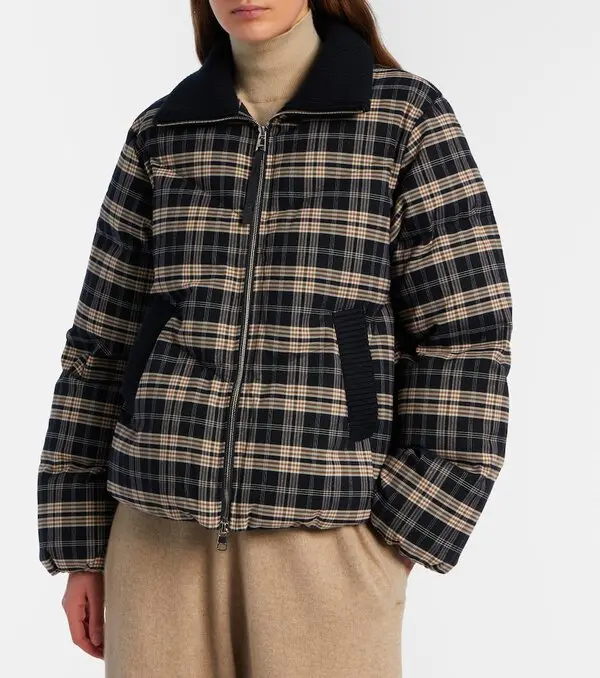 Varley Bryony Checked Flannel Puffer Jacket