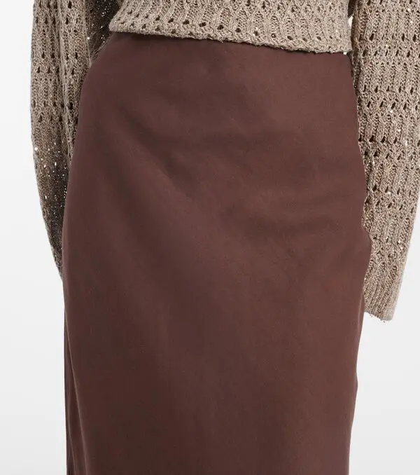 Brunello Cucinelli Twill Maxi Skirt