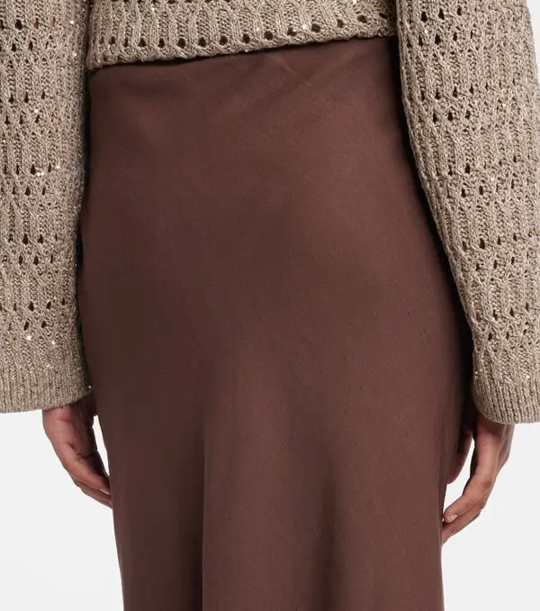 Brunello Cucinelli Twill Maxi Skirt