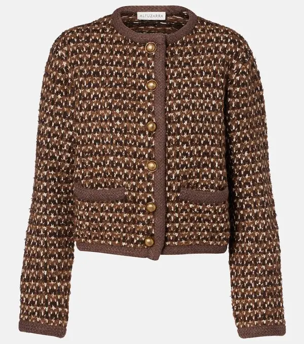 Altuzarra Conroy Tweed Jacket - Brown
