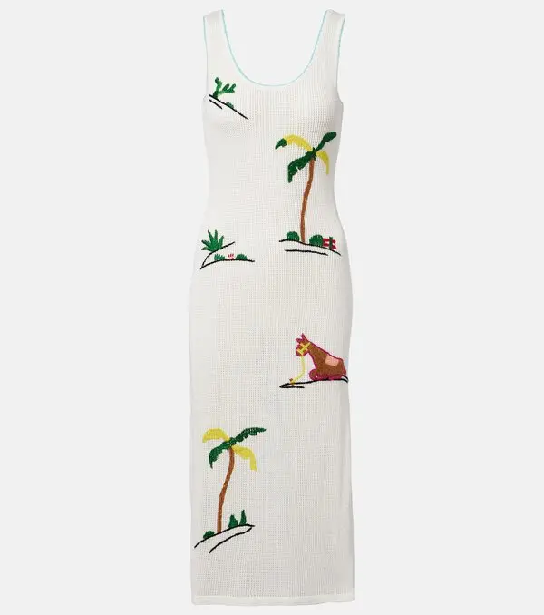 Staud Luma Embroidered Cotton Beach Cover-up - White