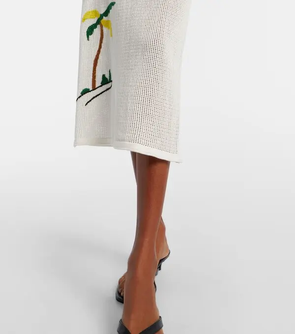 Staud Luma Embroidered Cotton Beach Cover-up