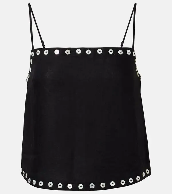 Staud Kirra Linen-blend Tank Top